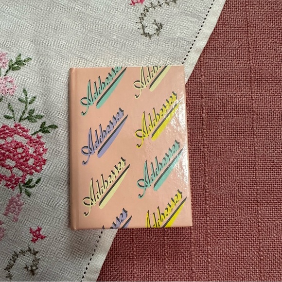 Accents | Vintage 9s Pocket Address Book Peach With Pastel Typeface ...